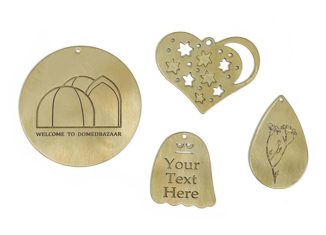 Custom Engraved Charms - Personalized Symbol Text Initial Charm ...