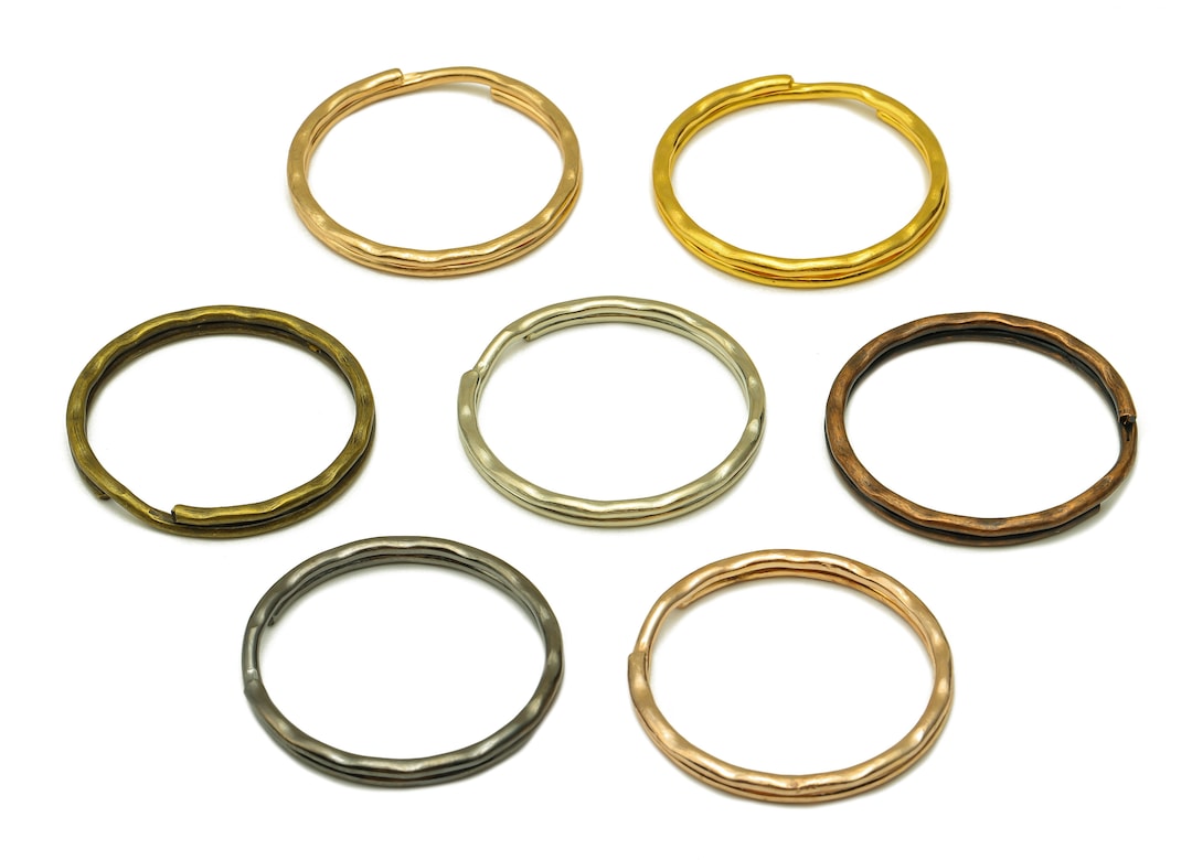 Keychain Key Rings - Wavy Split Rings - Keychain Connector - Antique ...