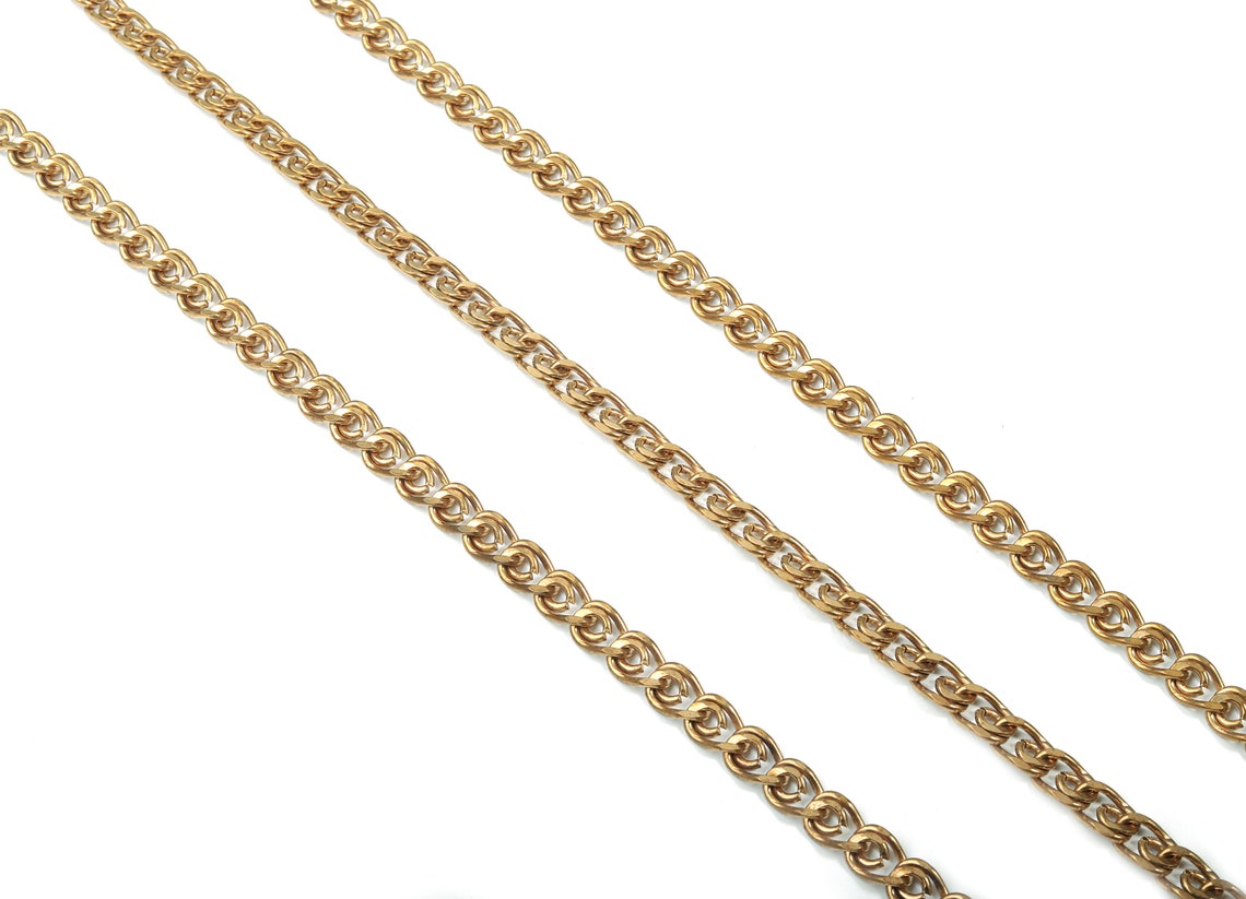 Greek Key Brass Chain Raw Brass Meander Chain Unsoldered - Etsy