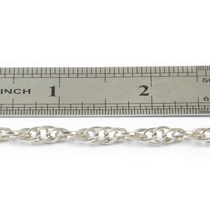 Rope Chain - Silver Tone Plated Chain - Unsoldered Iron Chain - 0.27" X ...