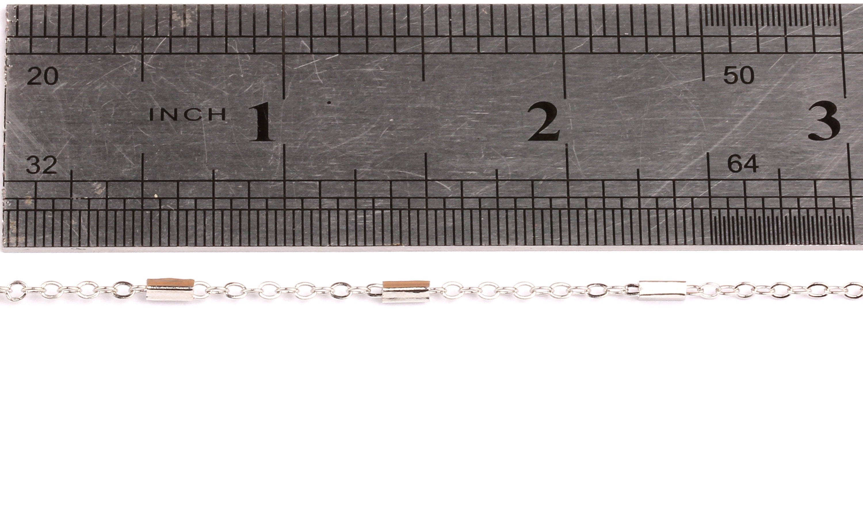 Bar Satellite Cable Chain Brass Chain Silver Plated - Etsy