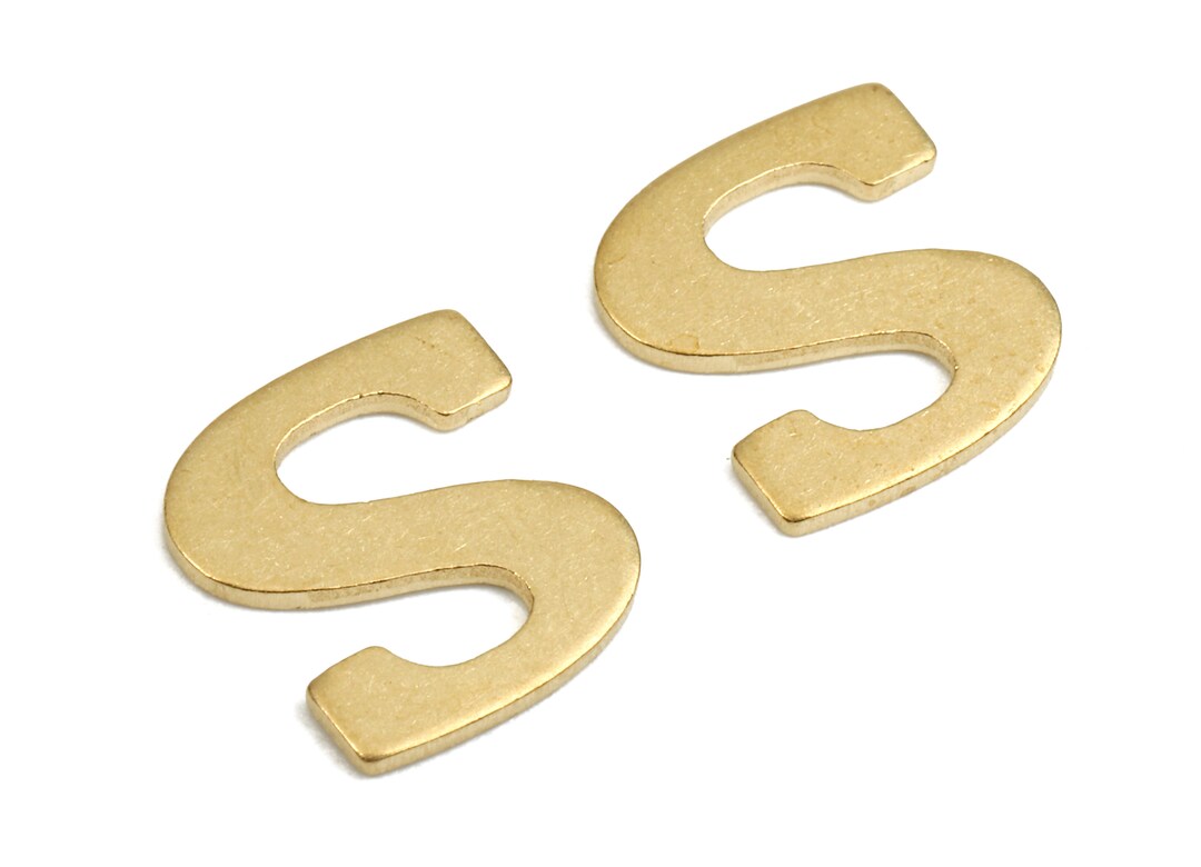 Brass S Blank - Raw Brass Letter S Blank - Brass Letter Wallart ...