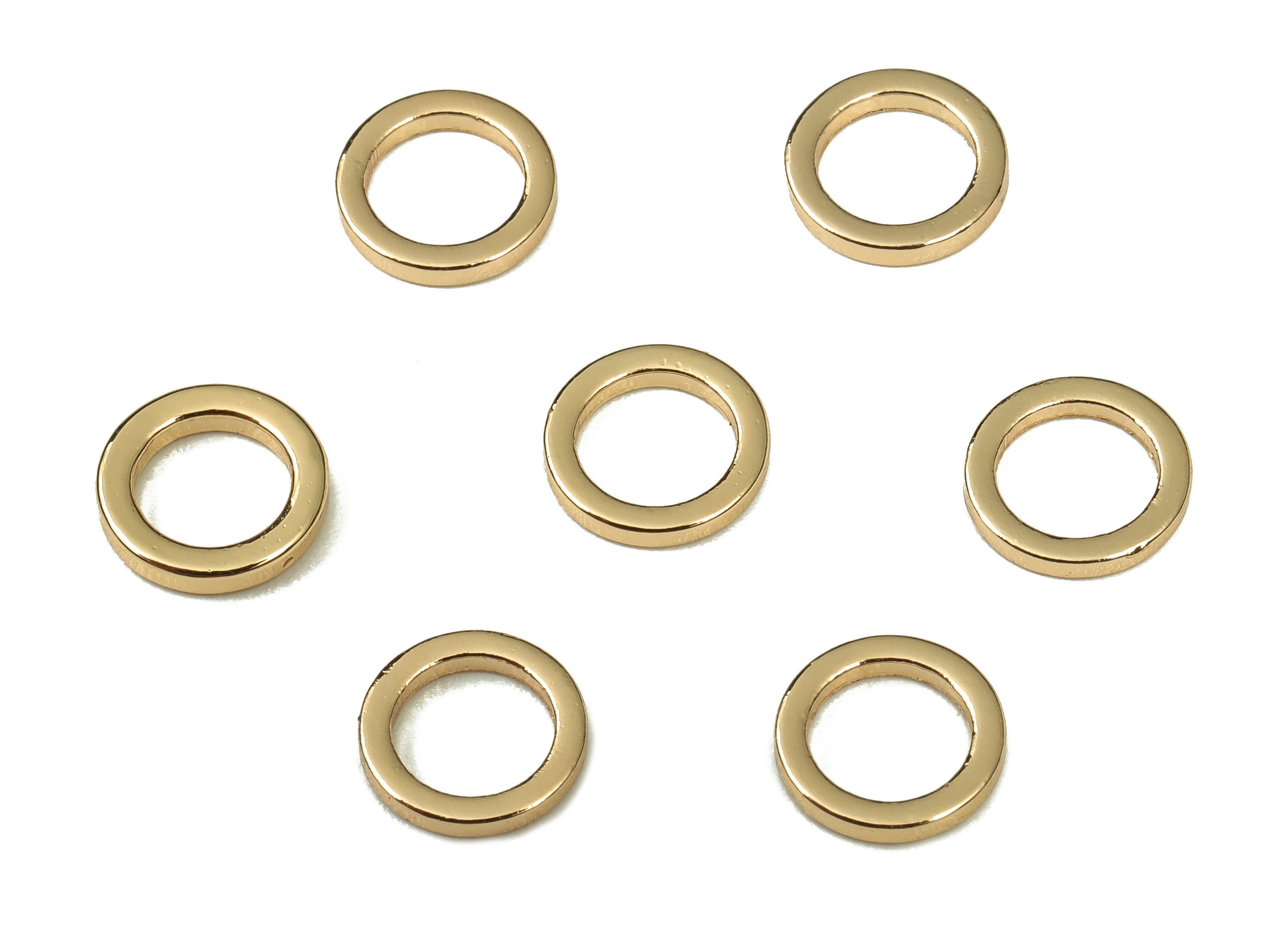 Brass Round Connector Gold Round Links Brass Circle - Etsy