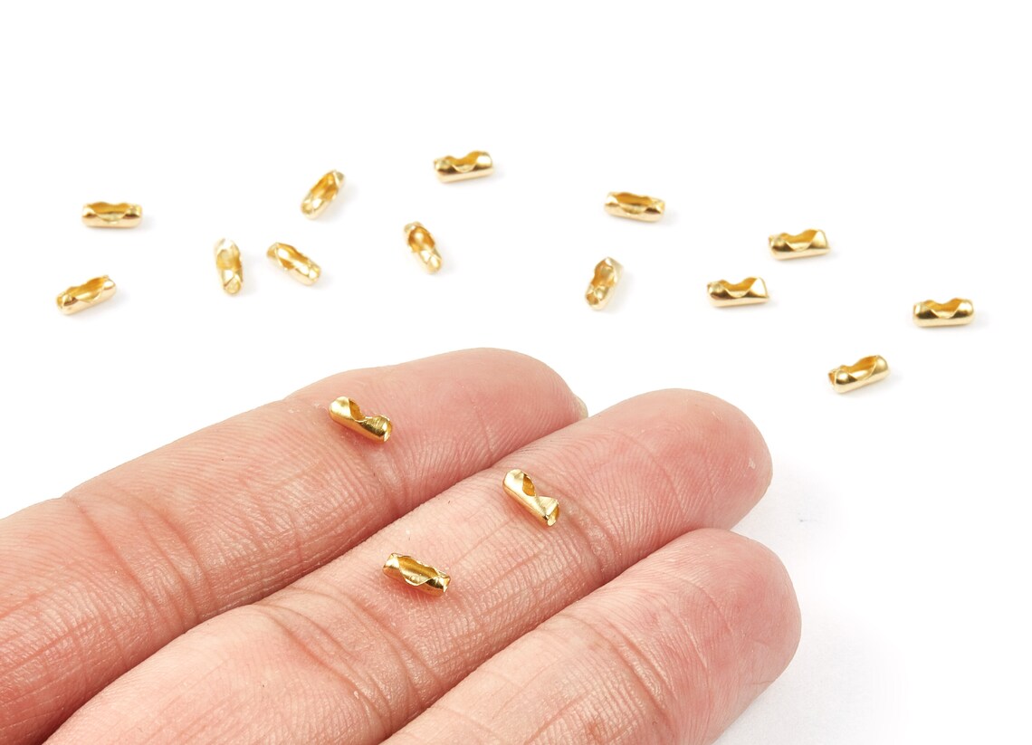 Ball Chain Connector - 1.5 Brass Chain Connector - Raw Brass Connector ...