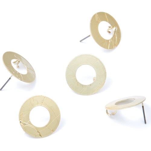 Iron Earring Stud Gold Tone Plated Square Shaped Earring - Etsy