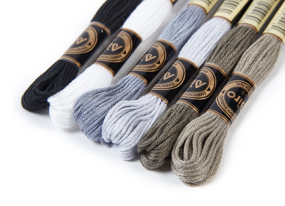 Embroidery Floss Set - 6 Skeins of 8 Meters - Embroidery Thread - Cross ...