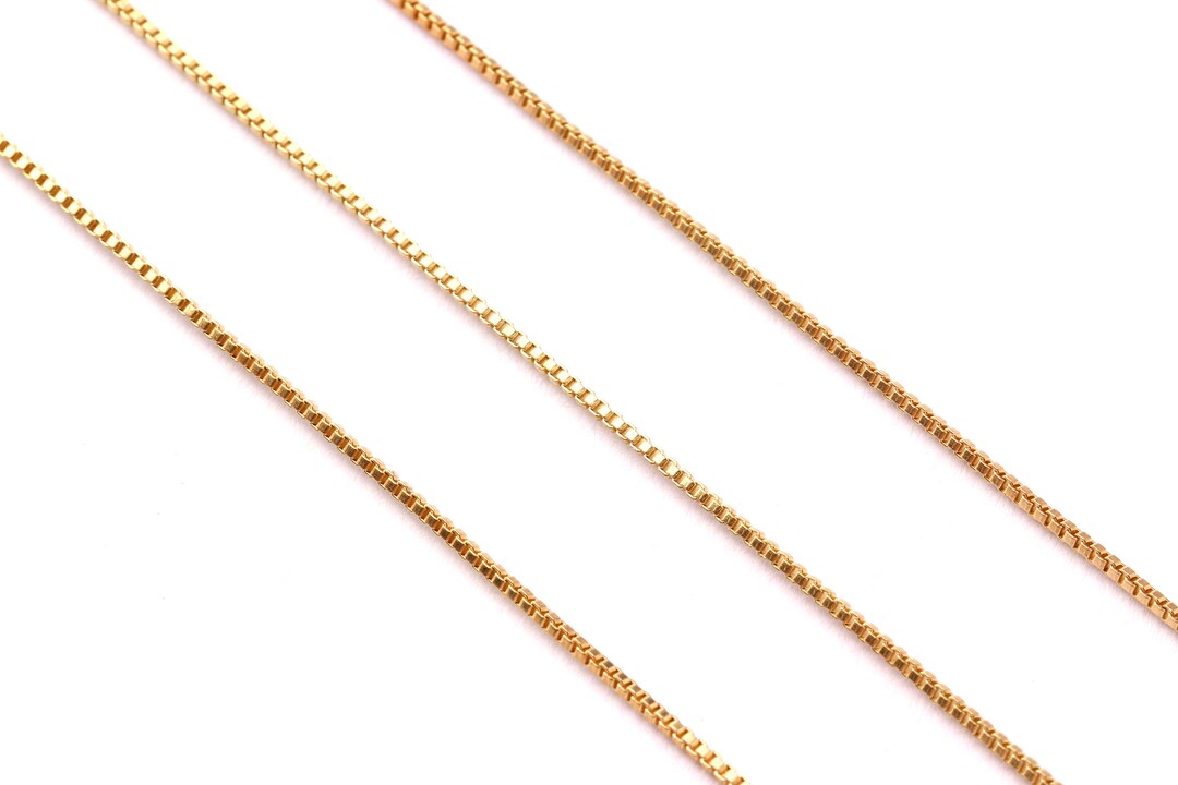 Cube Box Chain Link Square Chain Raw Brass Chain Tiny Cube Box Chain 0. ...