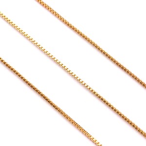 Cube Box Chain - Link Square Chain - Raw Brass Chain - Tiny Cube Box ...