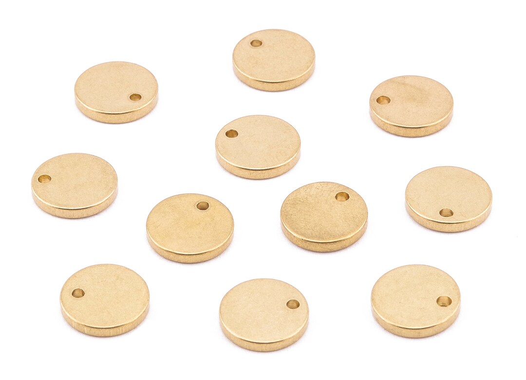 Brass Round Charms - Brass Stamping Tag - Brass Round Stamping Tag ...