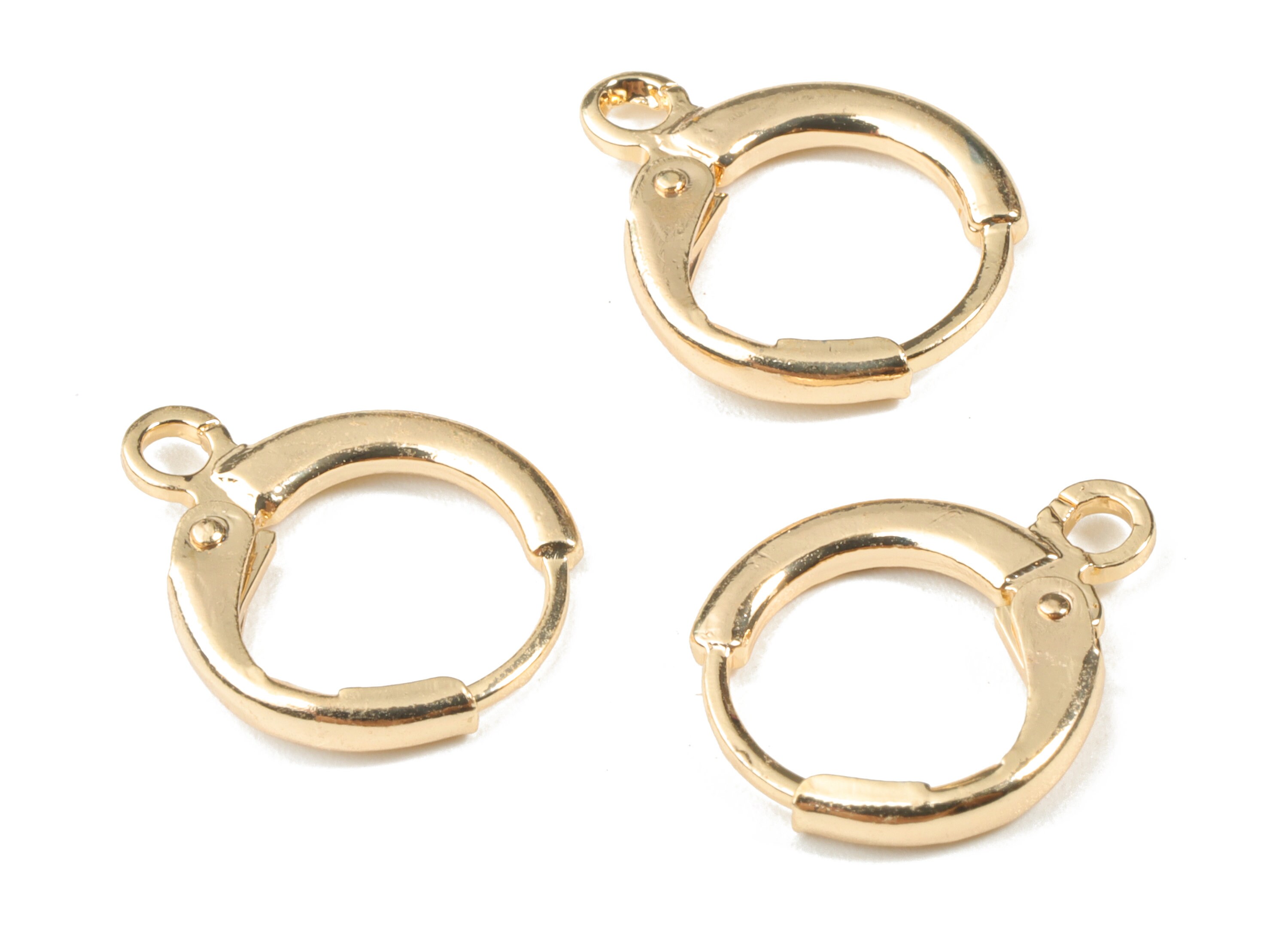 Brass Plain Leverback - Gold Leverback Earring Clasp - 18K Real Gold ...