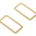 Brass Rectangle Charms - Rectangle Raw Brass Pendant - Brass Earring ...