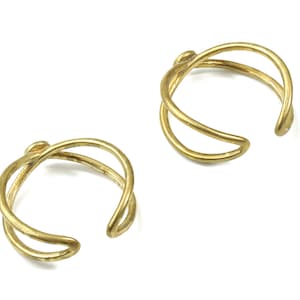 Brass Wire Ring - Raw Brass Open Wire Ring - Earring Ring - Jewelry ...