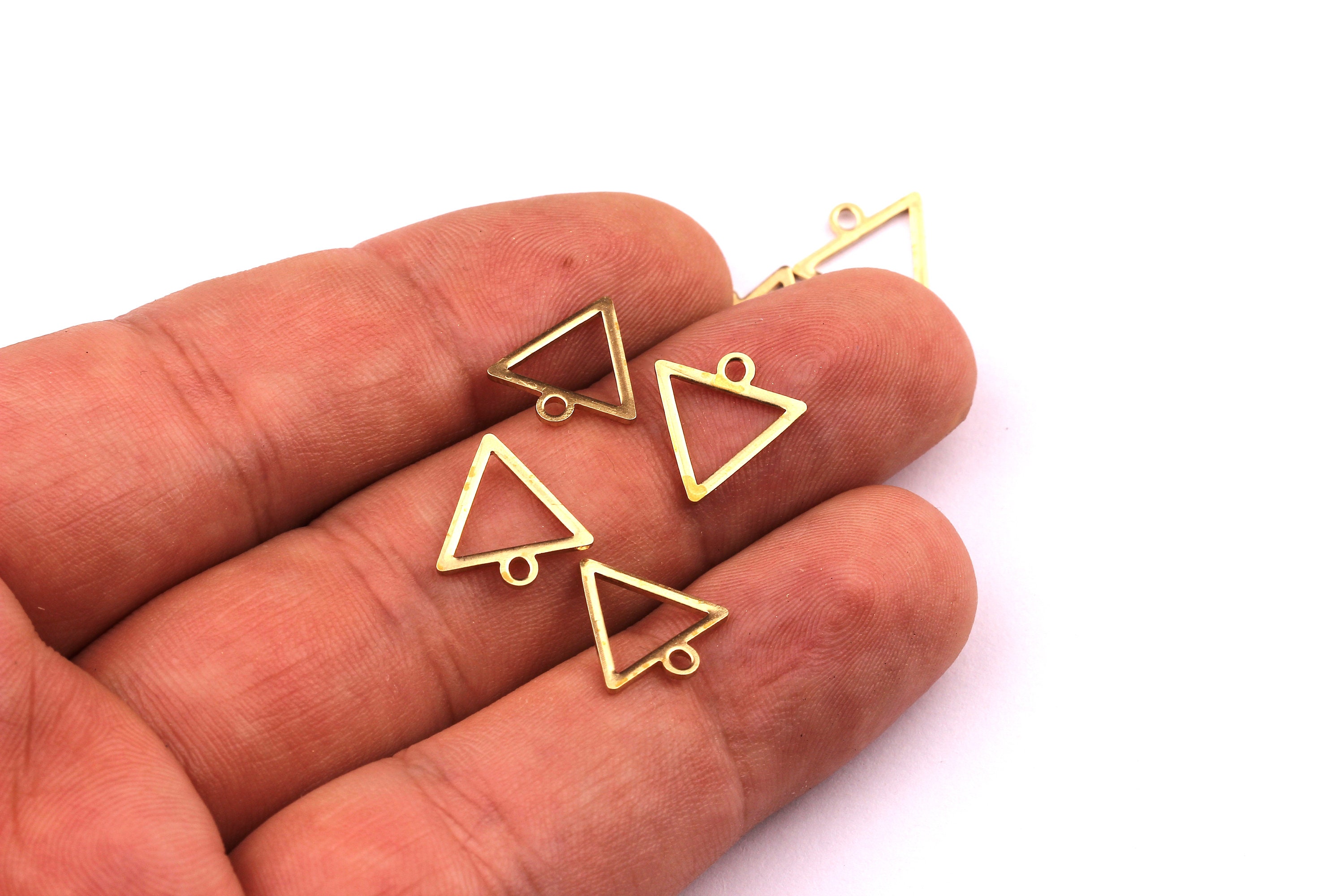 Brass Triangle Shaped Brass Triangle Connector Brass - Etsy