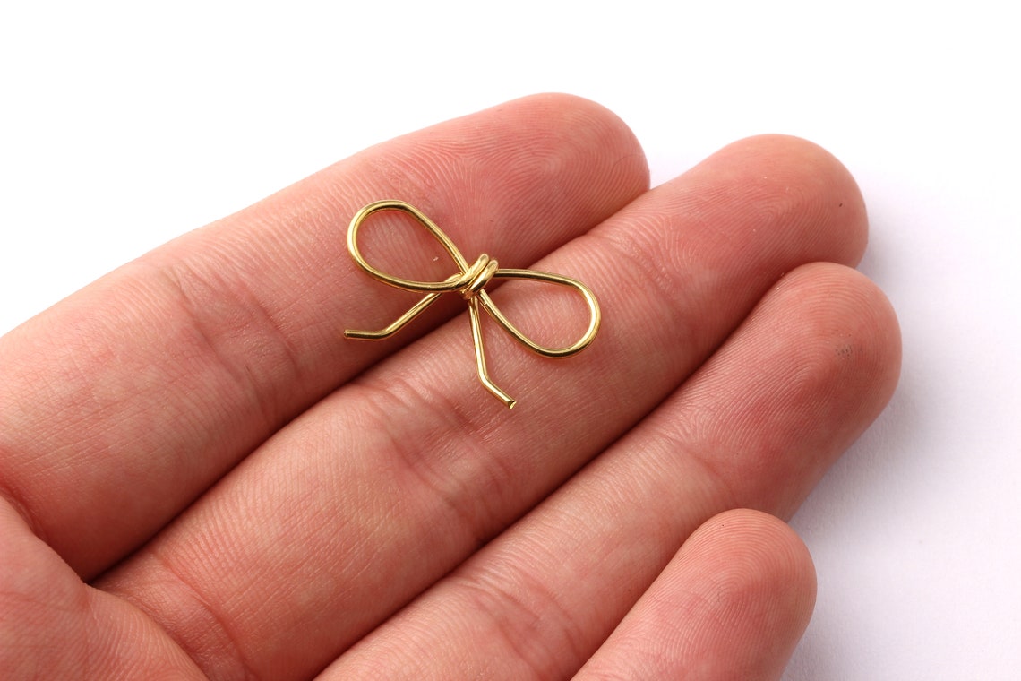Raw Brass Wire Connector - Knot Shaped Brass Connector - Jewelry ...