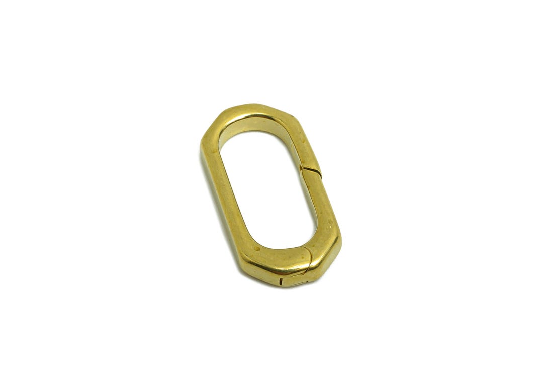 Brass Carabiner Clasp - Raw Brass Connector Clasp - Brass Oval ...