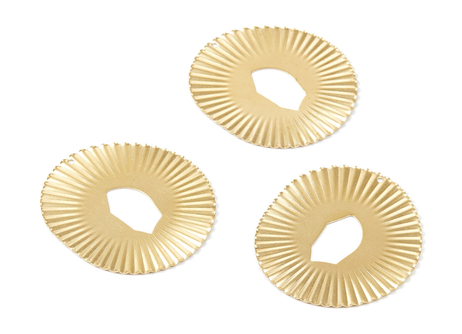 Brass Grooved Charms Grooved Circle Raw Brass Pendant - Etsy