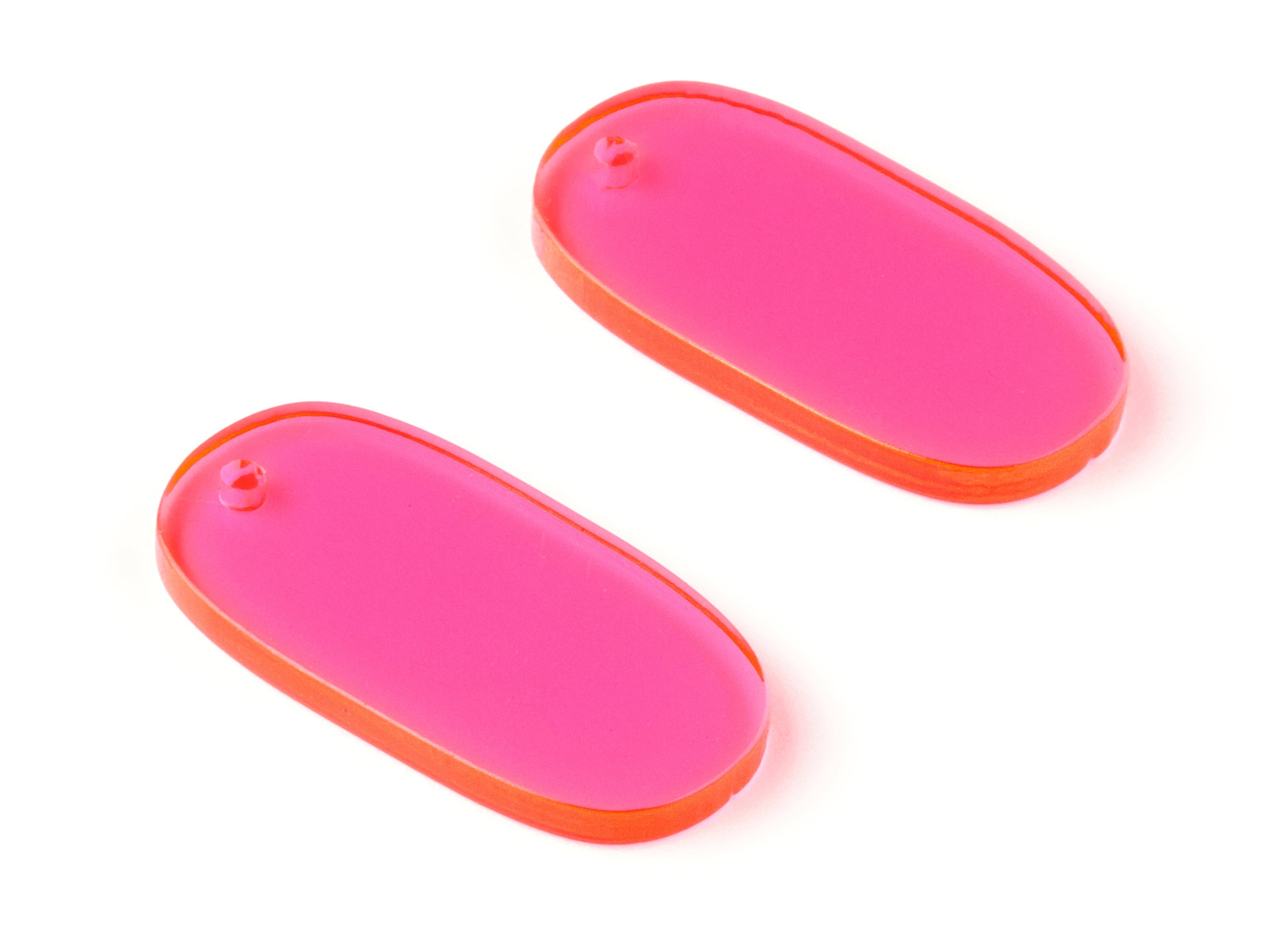 Acrylic Oval Charms Oval Earrings and Pendant Earring - Etsy