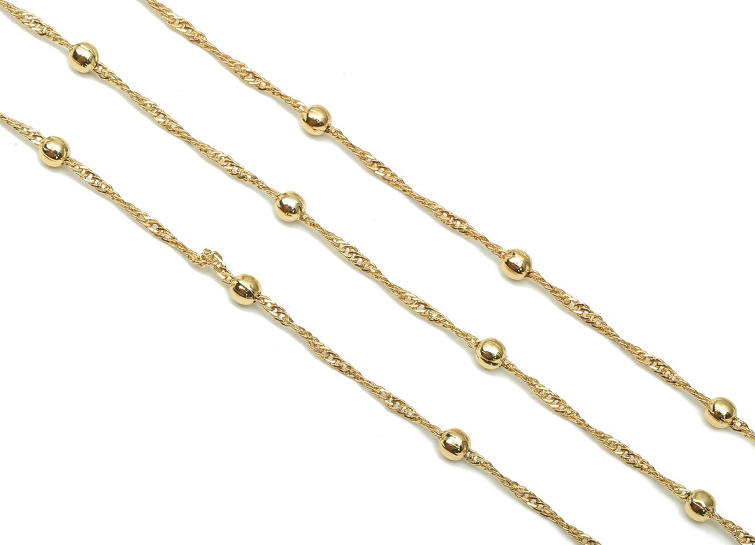 Ball Satellite Water Wave Chain Twisted Curb Iron Chain - Etsy