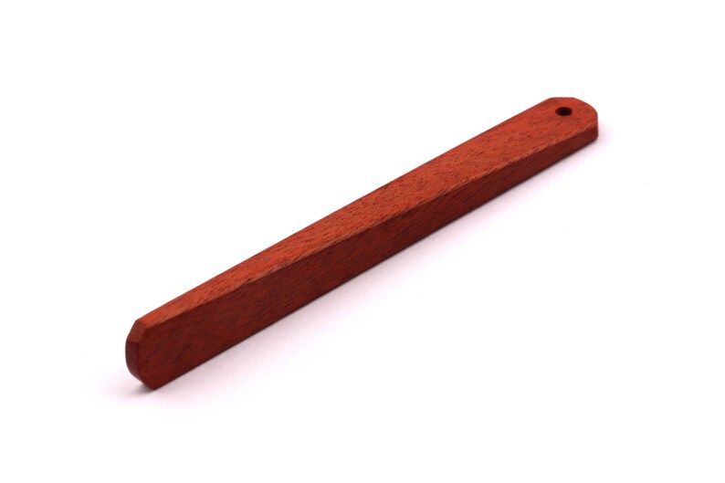 Wood Earring Charms Hammered Long Bar Shaped Natural - Etsy