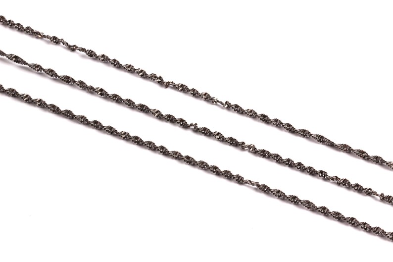 Water Wave Chain Brass Chain Gunmetal Tone Plated - Etsy