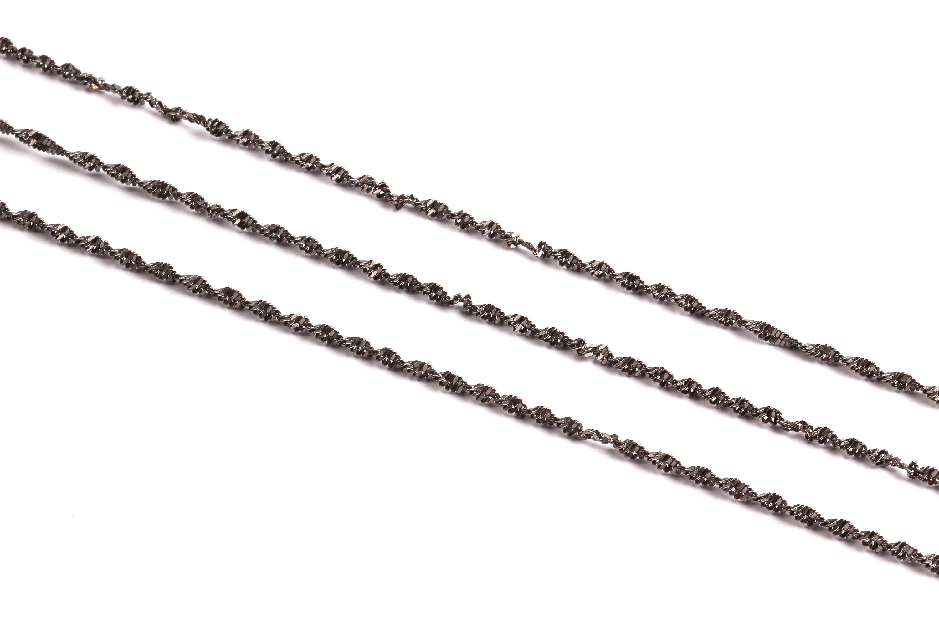 Water Wave Chain Brass Chain Gunmetal Tone Plated - Etsy