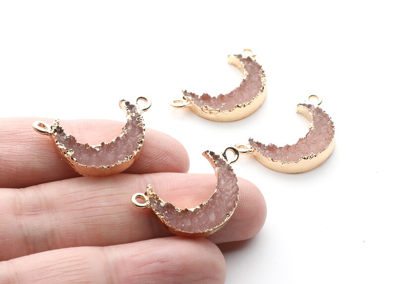 Druzy Bracelet and Necklace Charms Resin Copper Bracelet and - Etsy