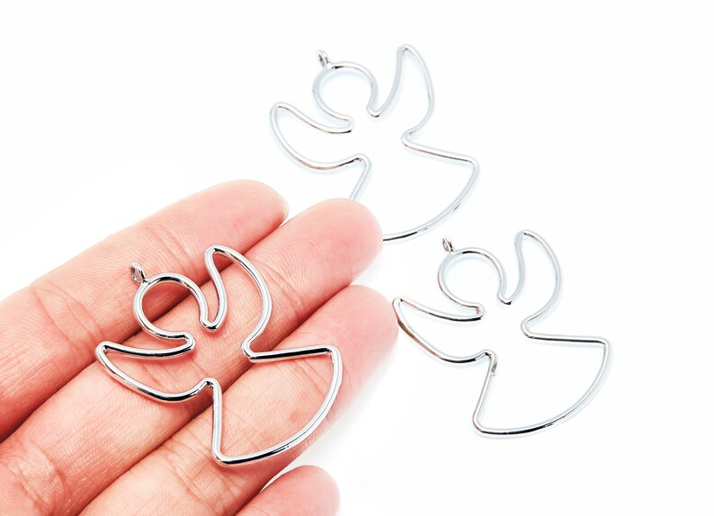 Big Angle Shaped Charms- Zinc Alloy Earring Finding - Nickel / Silver ...
