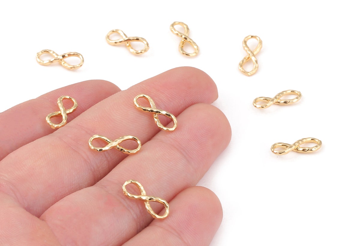 Brass Infinity Charms Brass Infinity Earring Pendant 18K | Etsy