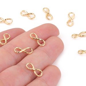 Brass Infinity Charms - Brass Infinity Earring Pendant - 18K Real Gold ...