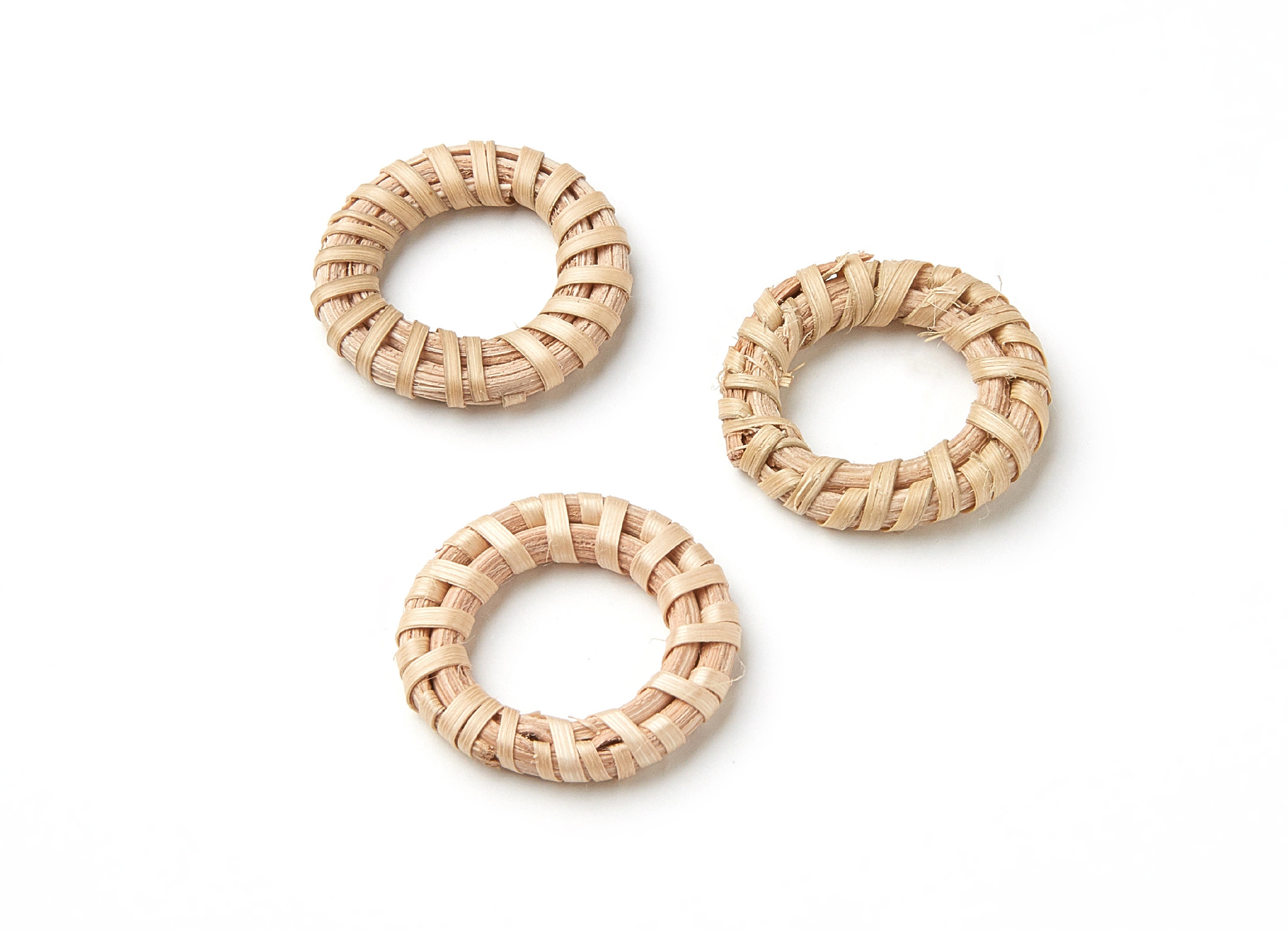 Handwoven Rattan Earrings Round Shaped Rattan Pendant - Etsy