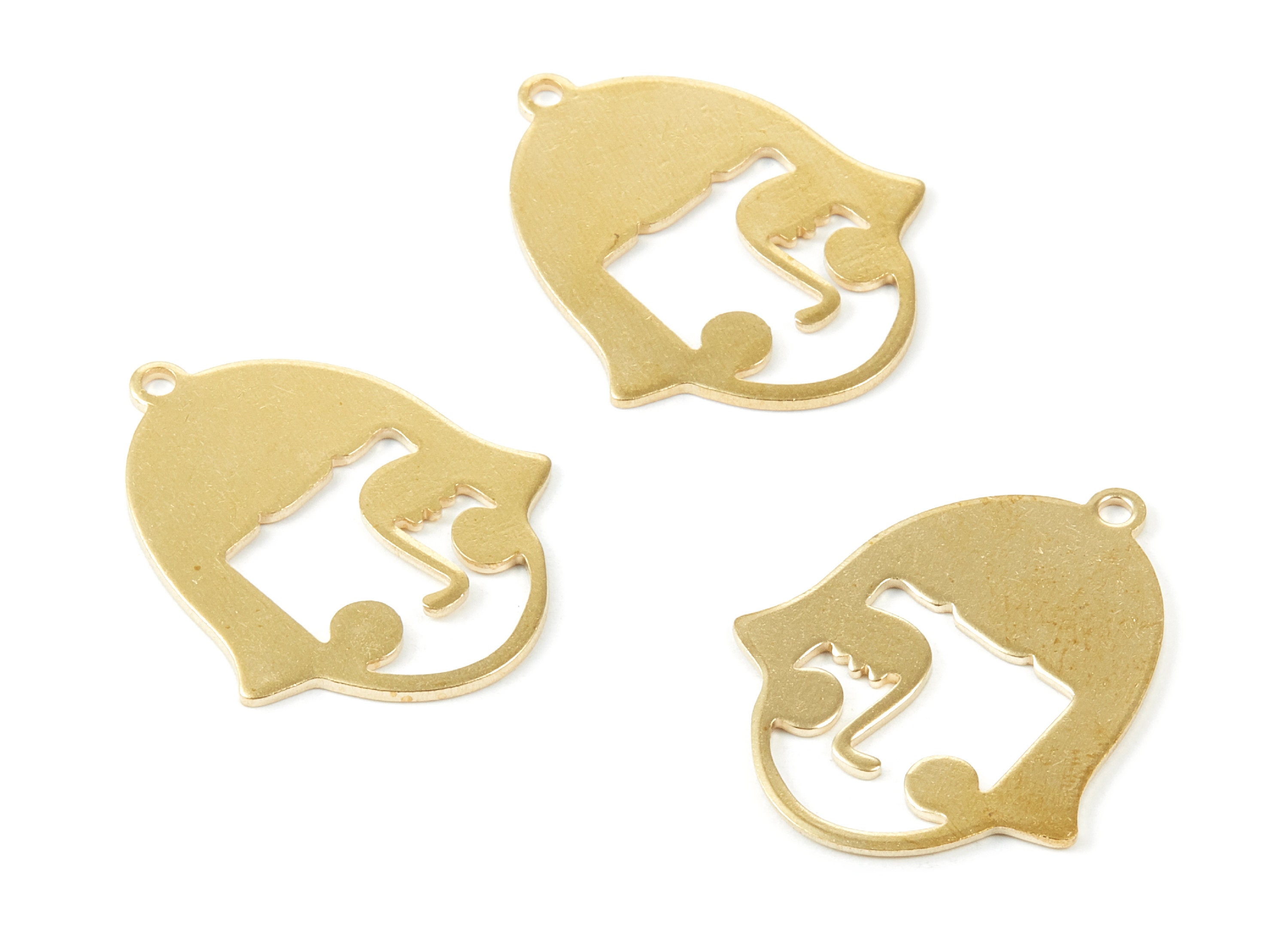 Brass Face Charms Face Shaped Raw Brass Pendant Earring - Etsy