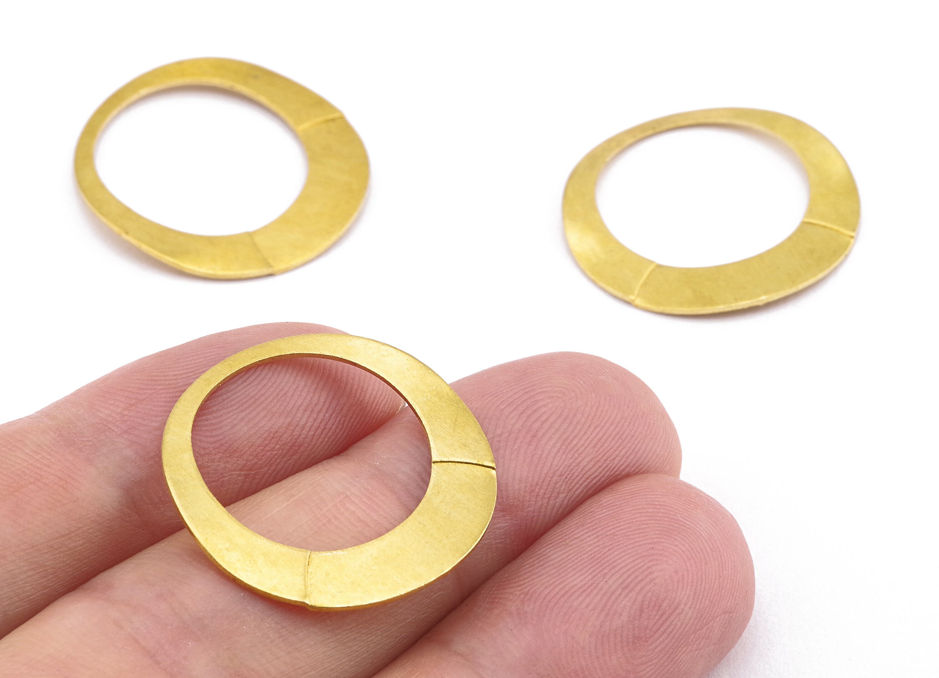 Brass Circle Charms Raw Brass Round Earrings and Pendant | Etsy