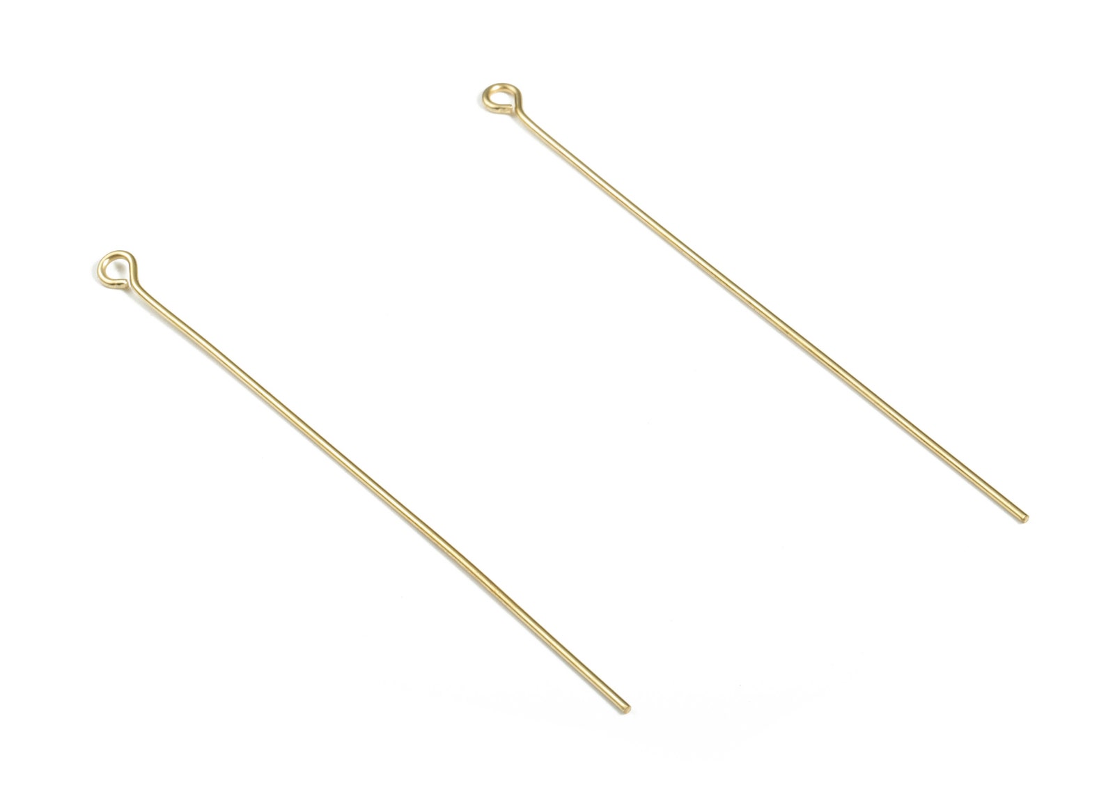 Brass Eye Pins Shiny Brass Eye Pin Solid Beading Eye Pins - Etsy