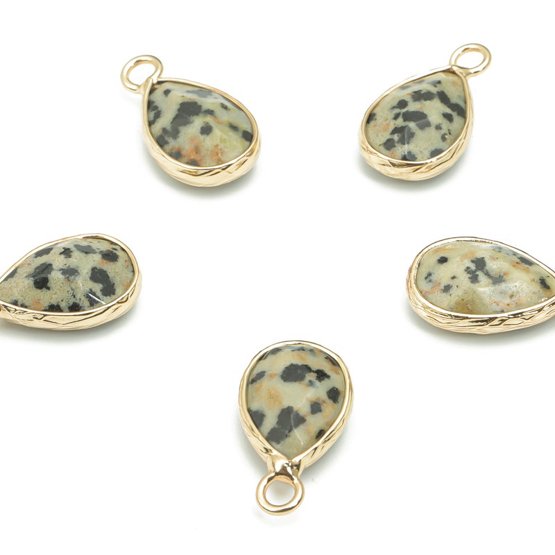 Dalmatian Teardrop Beads - Etsy UK
