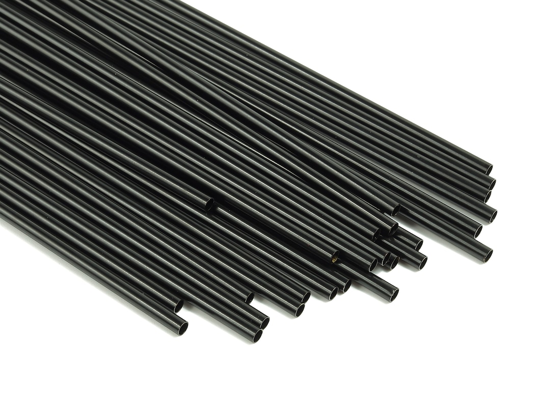 Matte Black Himmeli Tubes - Raw Brass Round Himmeli DIY Tube Beads ...