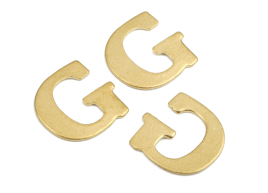 Brass G Blank Raw Brass Letter G Blank Brass Letter - Etsy