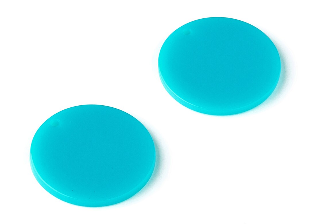 Acrylic Round Earring Charms - Circle Pendant - Earring Findings ...