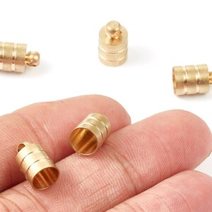 Brass Tassel End Caps - 7*11.5 - Raw Brass Barrel End - Cord End Caps ...