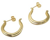 Brass Omega Sign Earring Posts Brass C Stud 925 Silver - Etsy