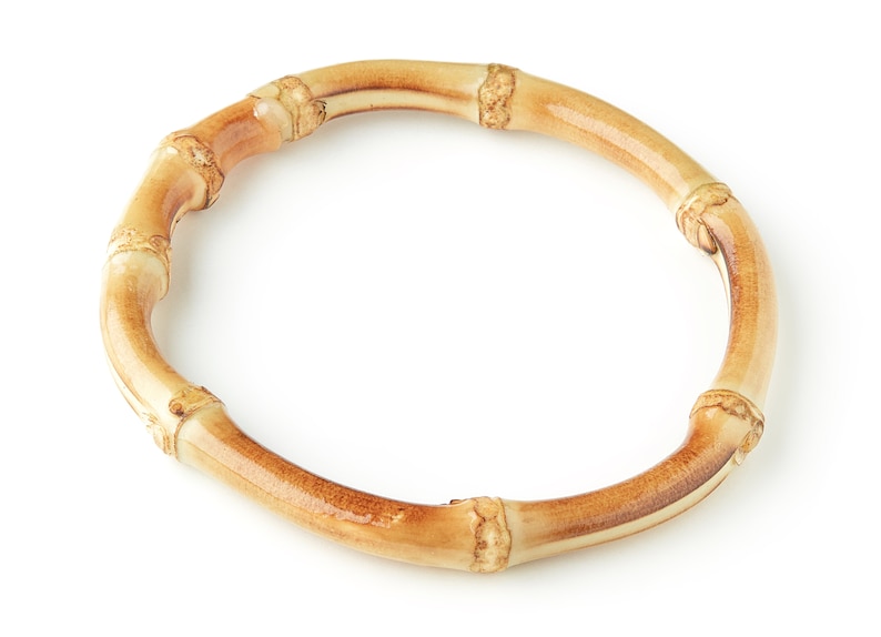 Natural Bamboo Hoop Charms - Circle Bamboo Earrings and Pendant ...