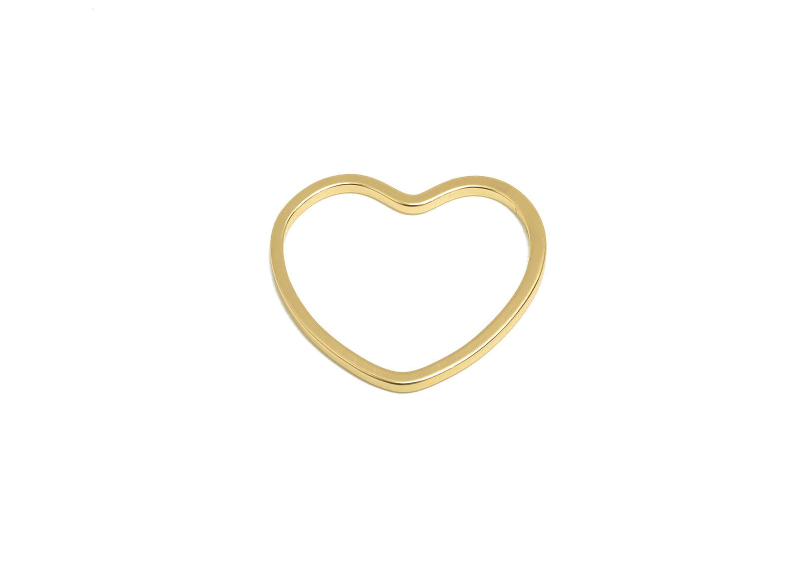 15*16mm Gold Heart Connector - Romantic Jewelry - Brass Geometry Charm ...