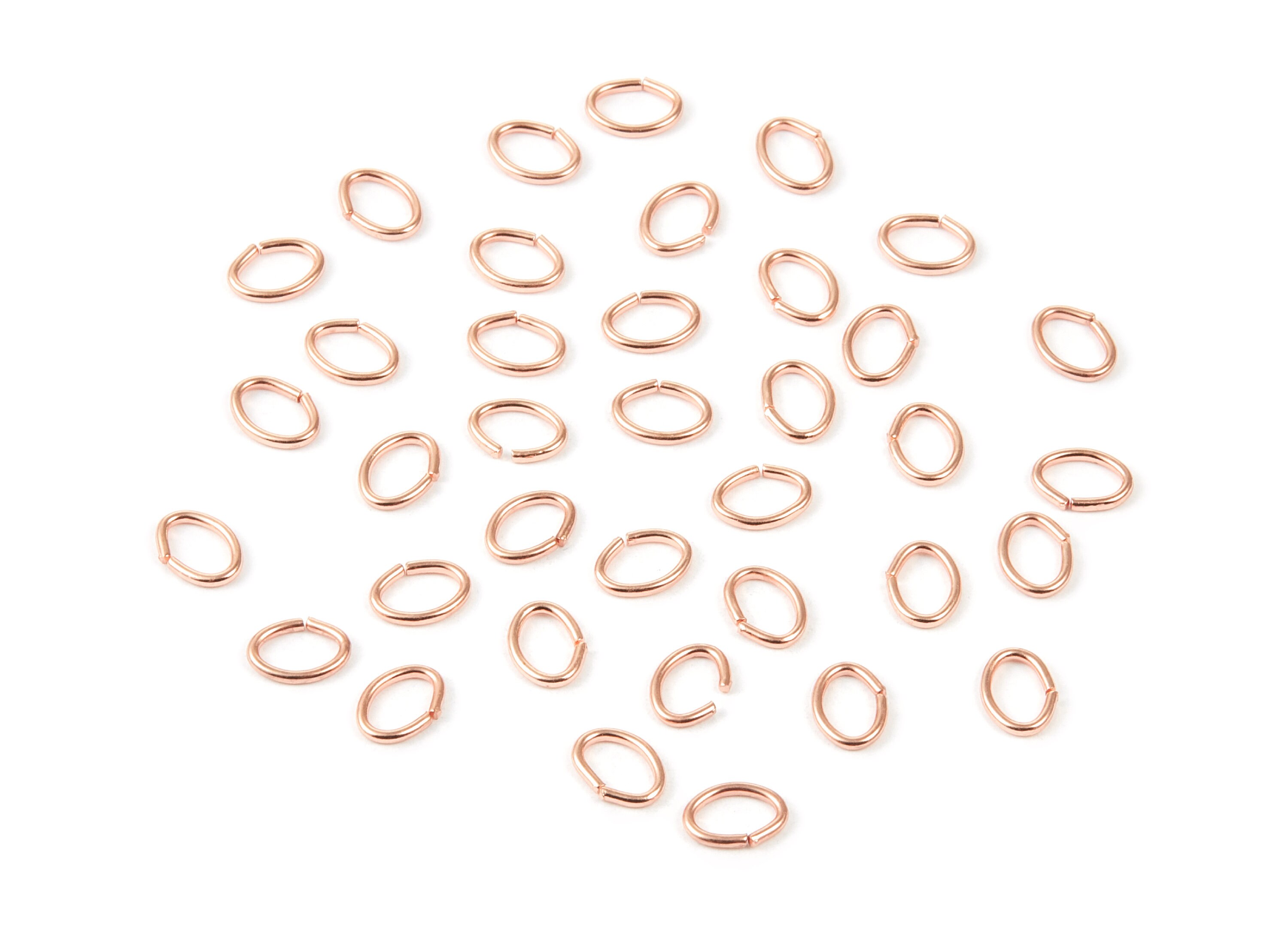 Brass Open Jump Rings 7x5x0.9mm Rose Tone Plated Brass - Etsy