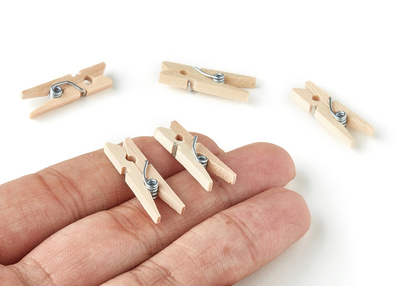Wooden Mini Clothespins Hanging Photos Picture Hanger - Etsy