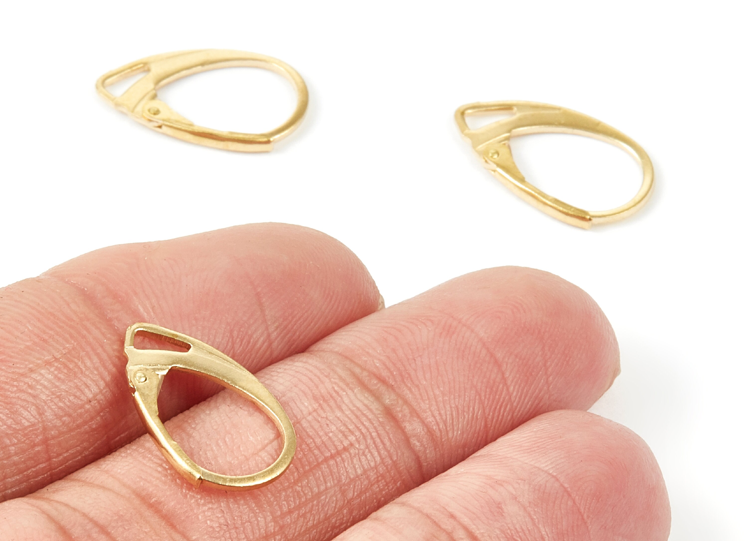 Brass Leverback Earring Clasp Raw Brass Plain Leverback - Etsy