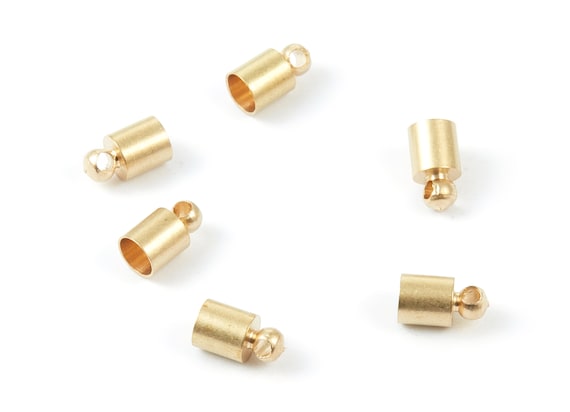 Brass Tassel End Caps Raw Brass Barrel End Cord End Caps - Etsy