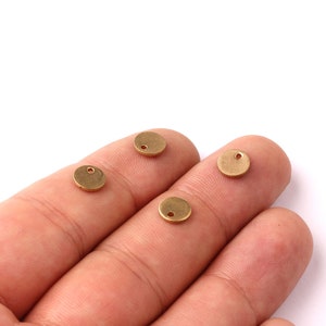 Raw Brass Round Tag- Brass Stamping Tag - Raw Brass Charms - Jewelry ...