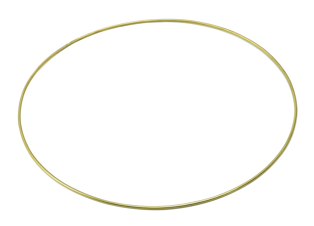 Circle Macrame Ring - Raw Brass Curved Himmeli Tube - Round Hanging ...