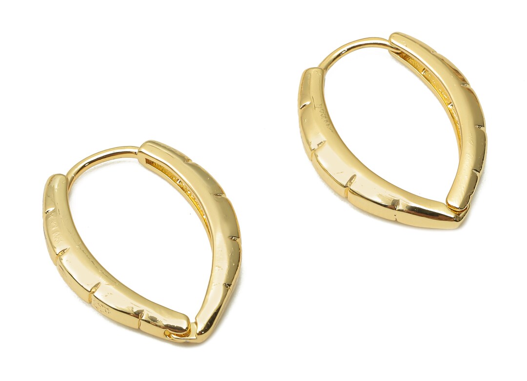 Brass Drop Earrings Clasps - Brass Huggie Hoop Earrings - Brass Eyedrop ...