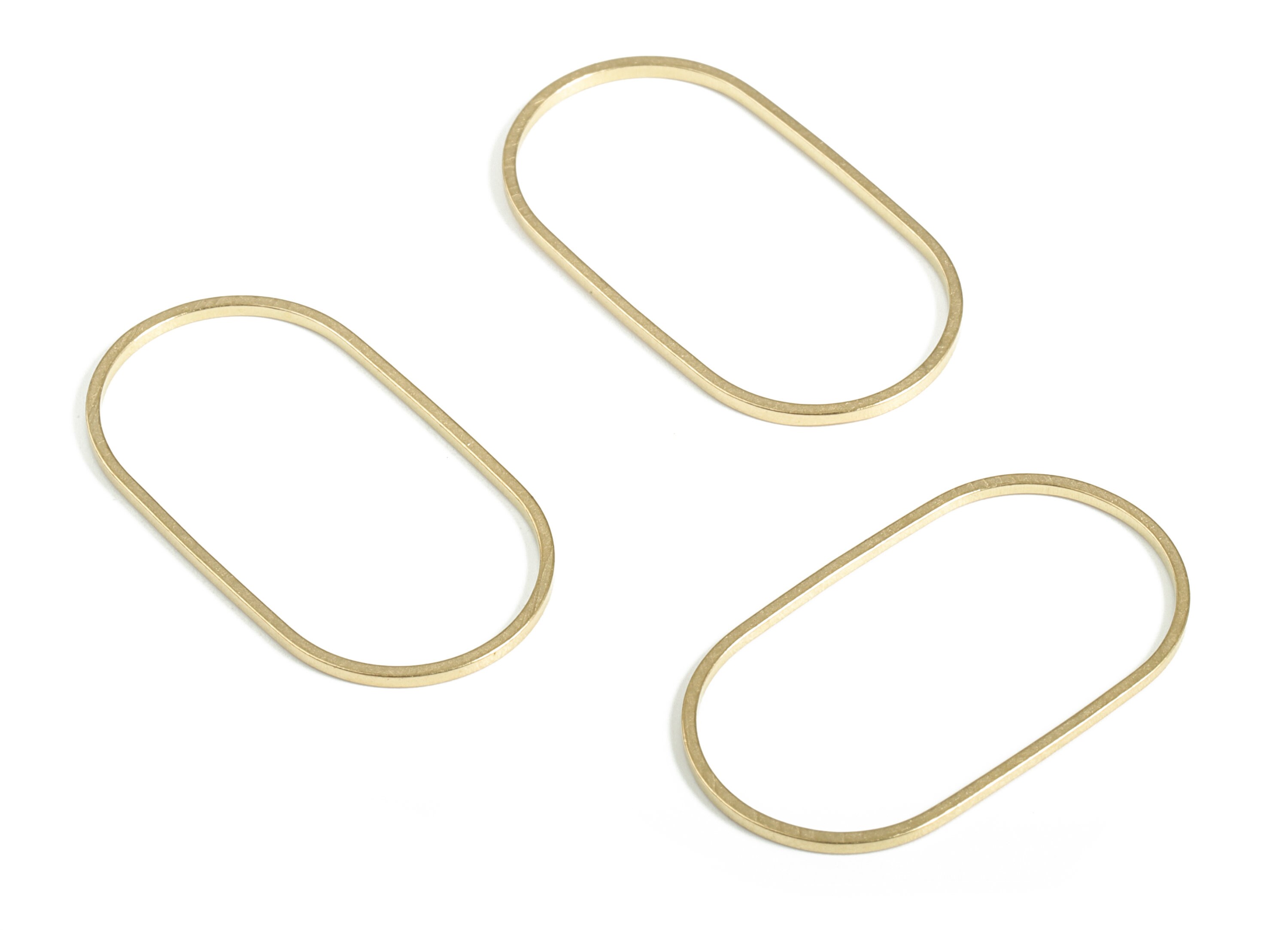 Oval Link Connector - Brass Closed Rink Link - Oval Charm Link ...