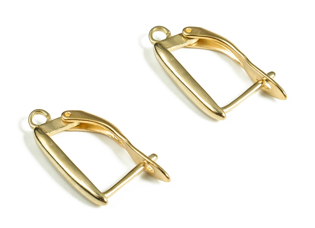 Brass Plain Bar Stud Earring – Raw Brass Stud Earring - Open Ring ...